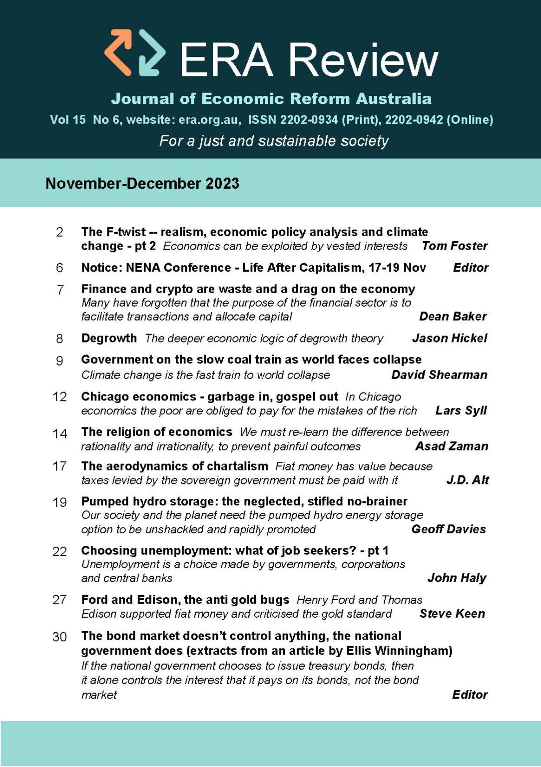 Ticket Receipt - Economic Reform Australia